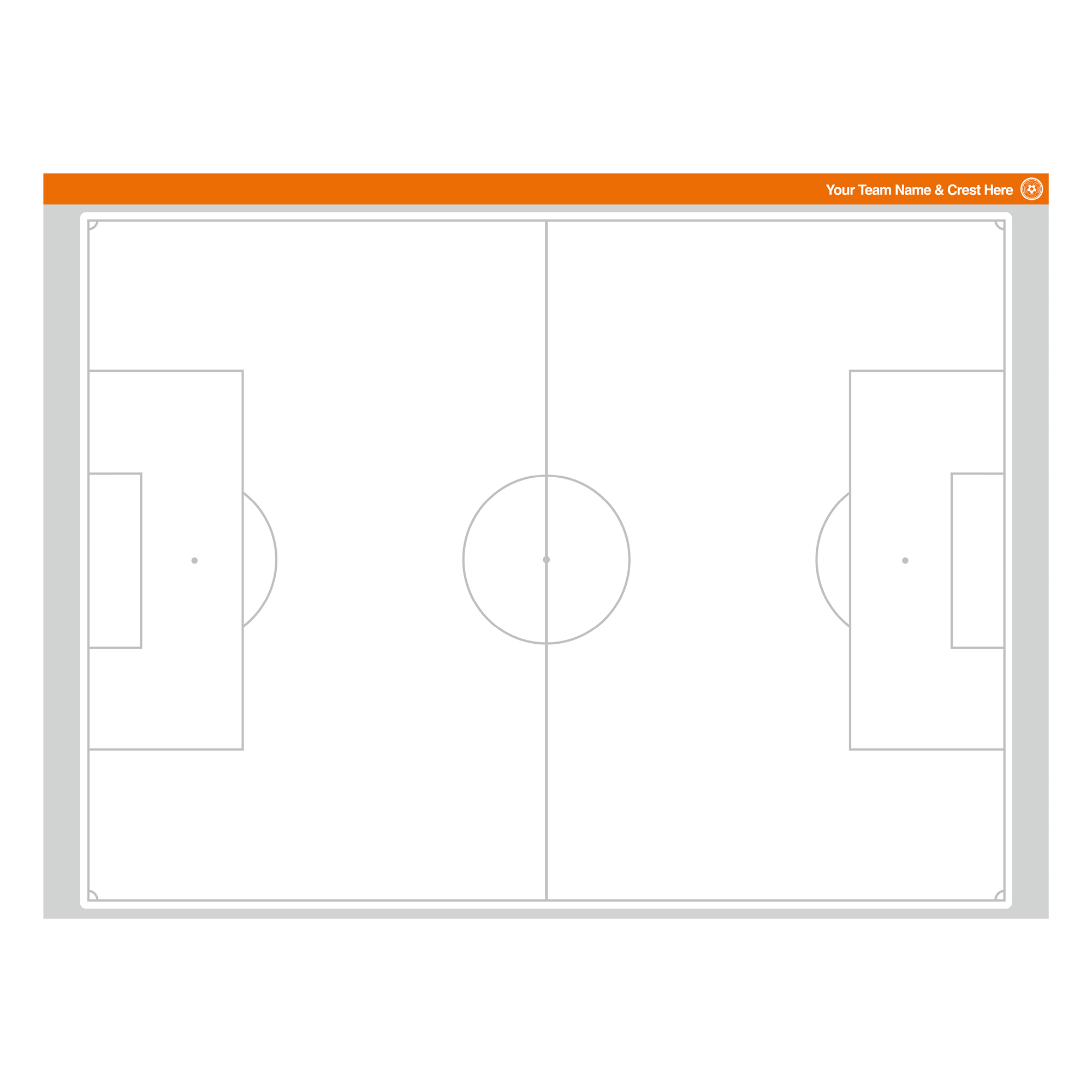 Football Pitch Landscape Lined (SS) - Dry Wipe